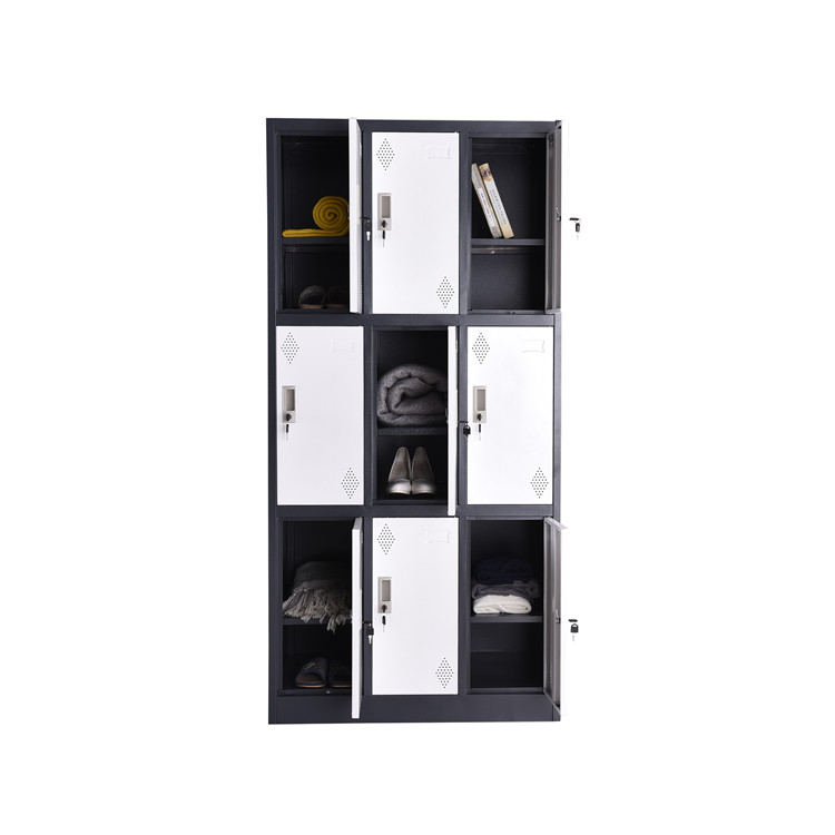 Smart 9 doors Metal Gym Storage Clothes Locker Minno Office Furniture