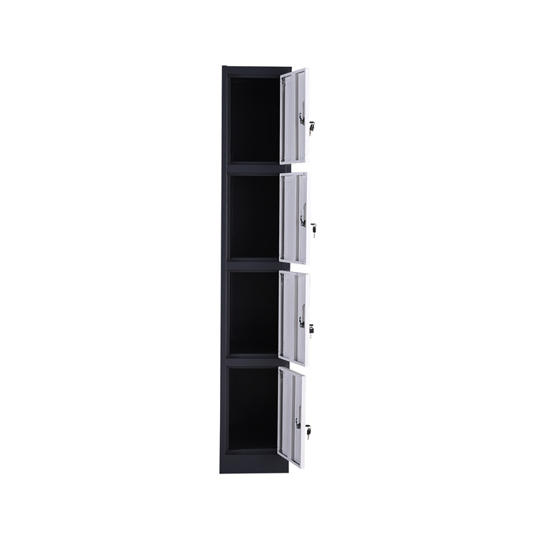 Electronic Barcode Open Vertical 4 doors Locker Use in Supermarket ...